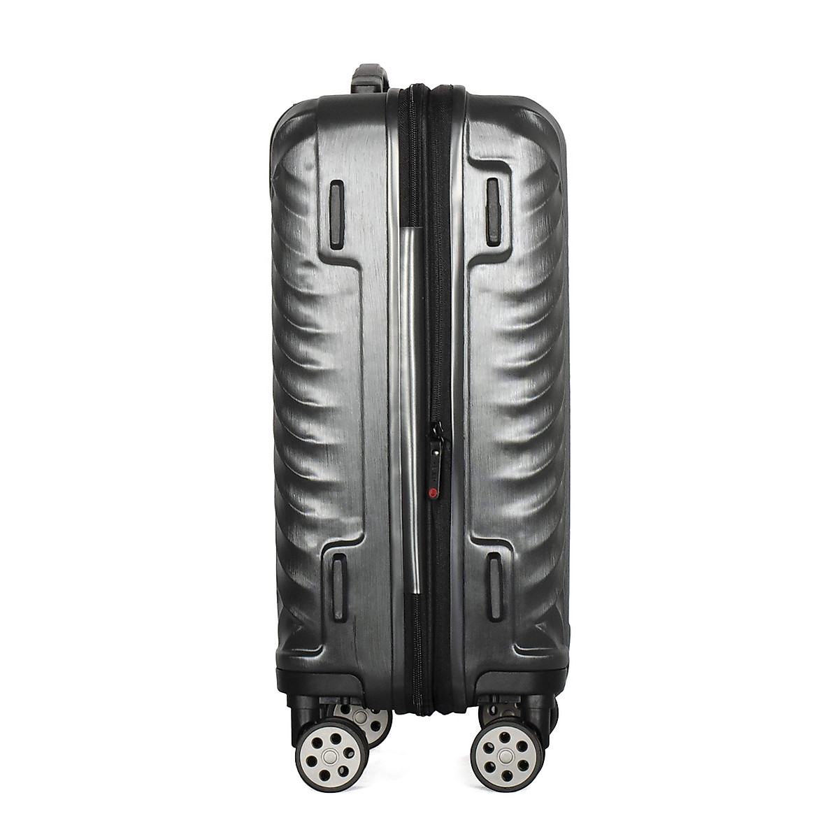 Olympia U.S.A. Luggage Matrix 3-Piece Pc Exp. Hardcase Spinner Set W/Hidden Compartment, GRAY