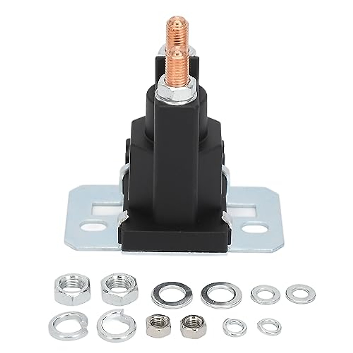 Starter Solenoid, Quick Response Sealed Lawn Mower Starter Relay Solenoid 200A Easy to Install Terminal Post Type Long Service Life ABS Brass Forklifts (24V)