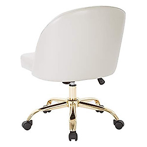 OSP Home Furnishings Layton Office Chair, Cream