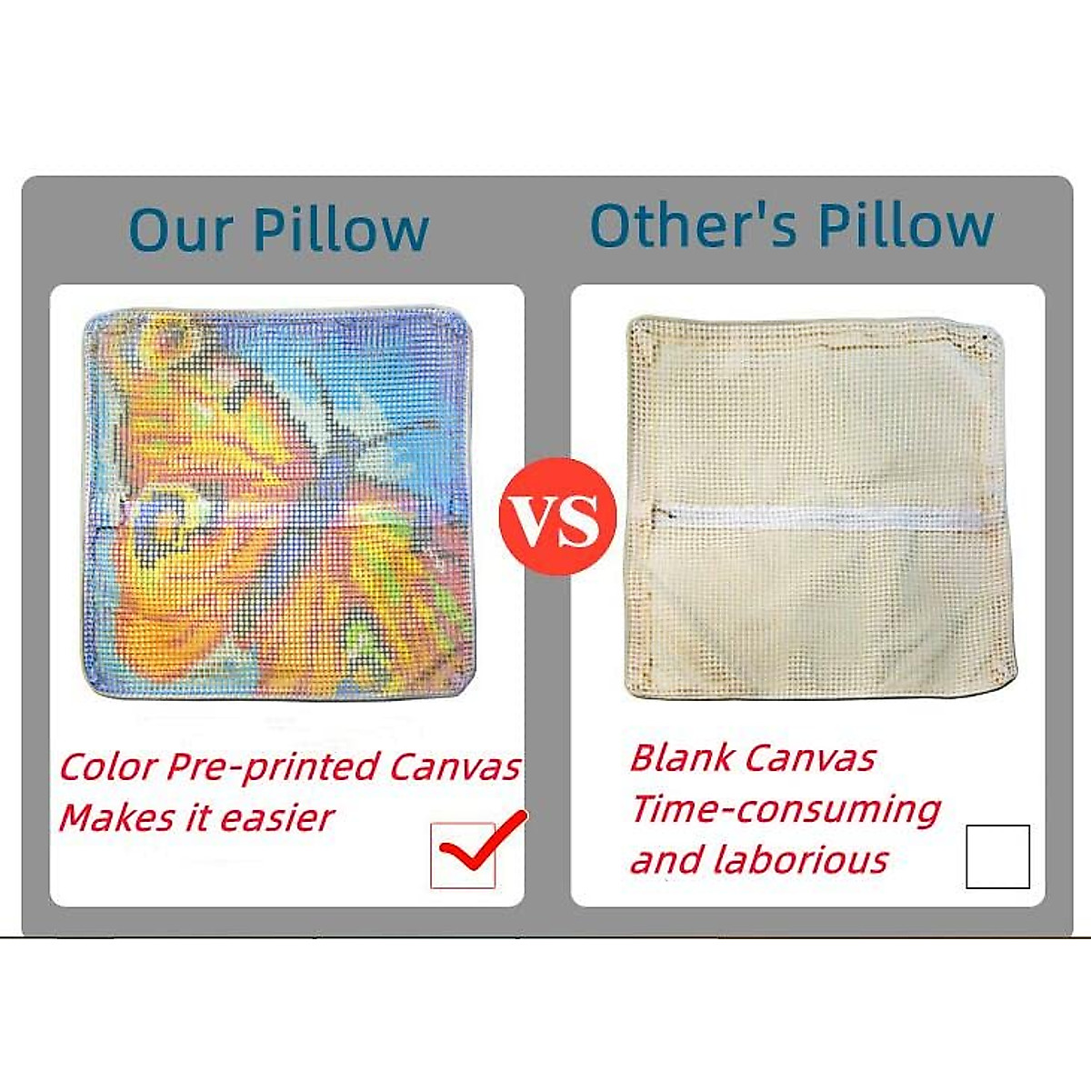 Little Yellow Ducks Latch Hook Kits Pillow DIY Printed Canvas Handmade Cushion Crochet Yarn Embroidery Needlework Hook Latch Kit Pillowcase Rug Cover Christmas Home Sofa Decoration 43x43cm