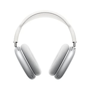 Apple AirPods Max Wireless Over-Ear Headphones. Active Noise Cancelling, Transparency Mode, Spatial Audio, Digital Crown for Volume Control. Bluetooth Headphones for iPhone - Silver