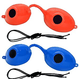 Super Sunnies UV Eye Protection FDA compliant Tanning Goggles Eyeshields, 2 Pairs in Random Colors