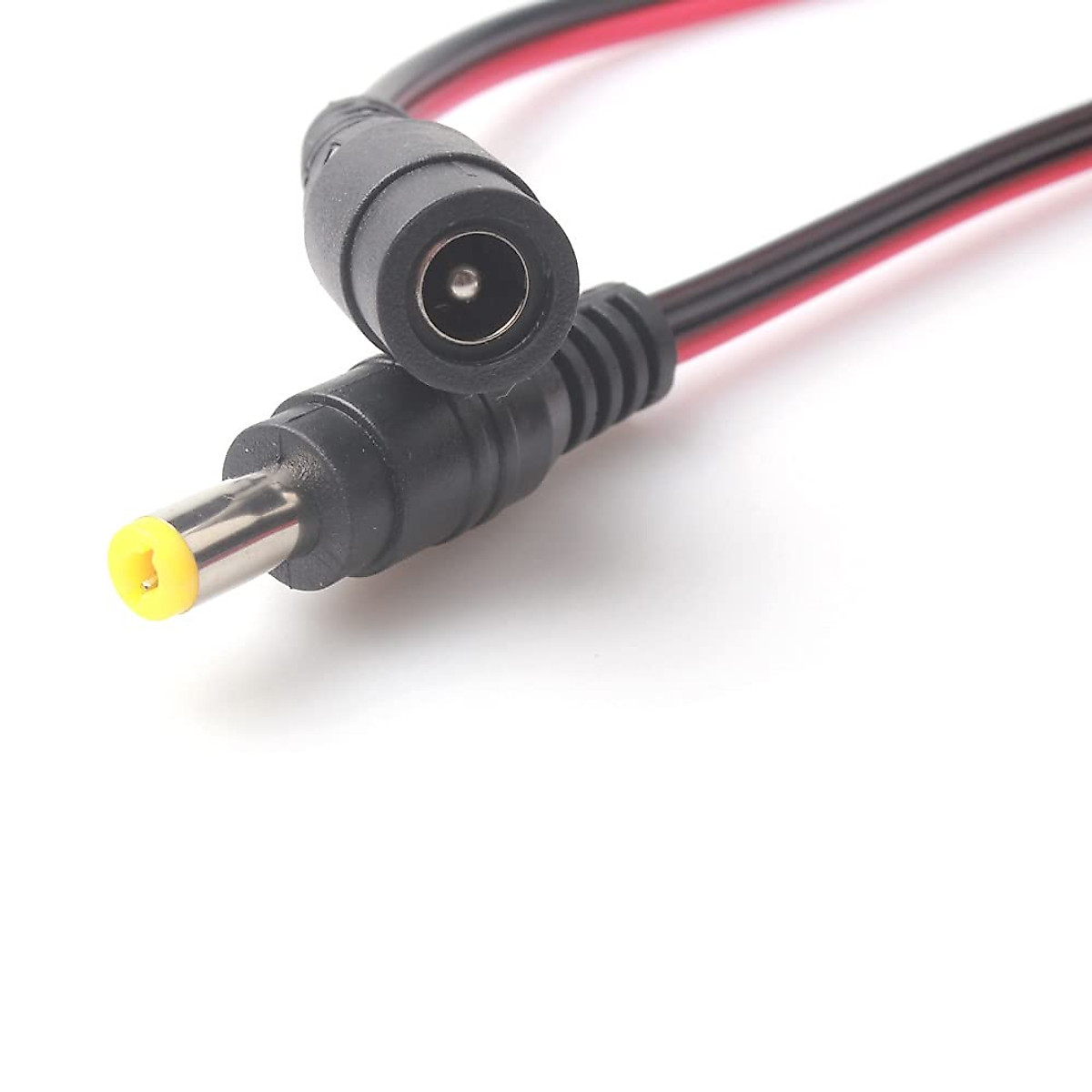 DC Power Pigtail Cable 26 Pairs DC Power Pigtail Wire Plug 1A 2A Pure Copper 2.1mm x 5.5mm 12V Male & Female Connectors for Security CCTV Surveillance System Camera and Lighting Power Adapter (26)