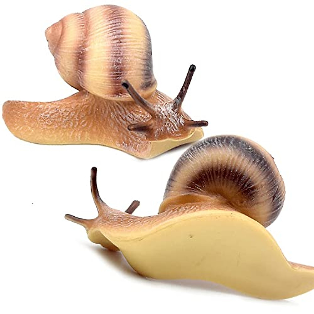 2 Pcs Snail Figurines Snail Model Miniature Snail for Fairy Garden Micro Landscape Decor