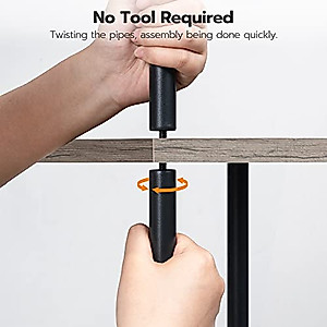 HOOBRO End Table with Charging Station and 5-Tier Corner Shelf, Narrow Side Table with 2 Drawers, Wood Storage Rack Plant Stand, Nightstand for Small Spaces, Greige BG541BZ01-BG50CJ01