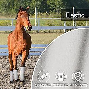 ZELARMAN Polo Leg Wraps, Equine Polo Wraps Set of 4, Horse Leg Bandages, Polar Fleece Horse Leg Wraps for Horseman, Equestrian, Horse Trainer
