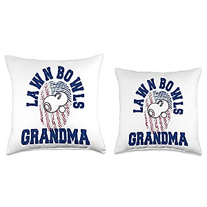 Lawn Bowls Grandma Design Co. American Flag Fingerprint Patriotic Lawn Bowls Grandma Throw Pillow, 18x18, Multicolor
