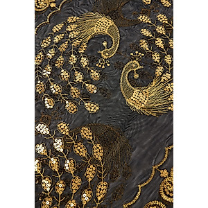 BABEYOND 1920s Sequined Peacock Shawl Wraps Fringed Evening Cape Wedding Bridal Shawl Scarf for Evening Dresses Party