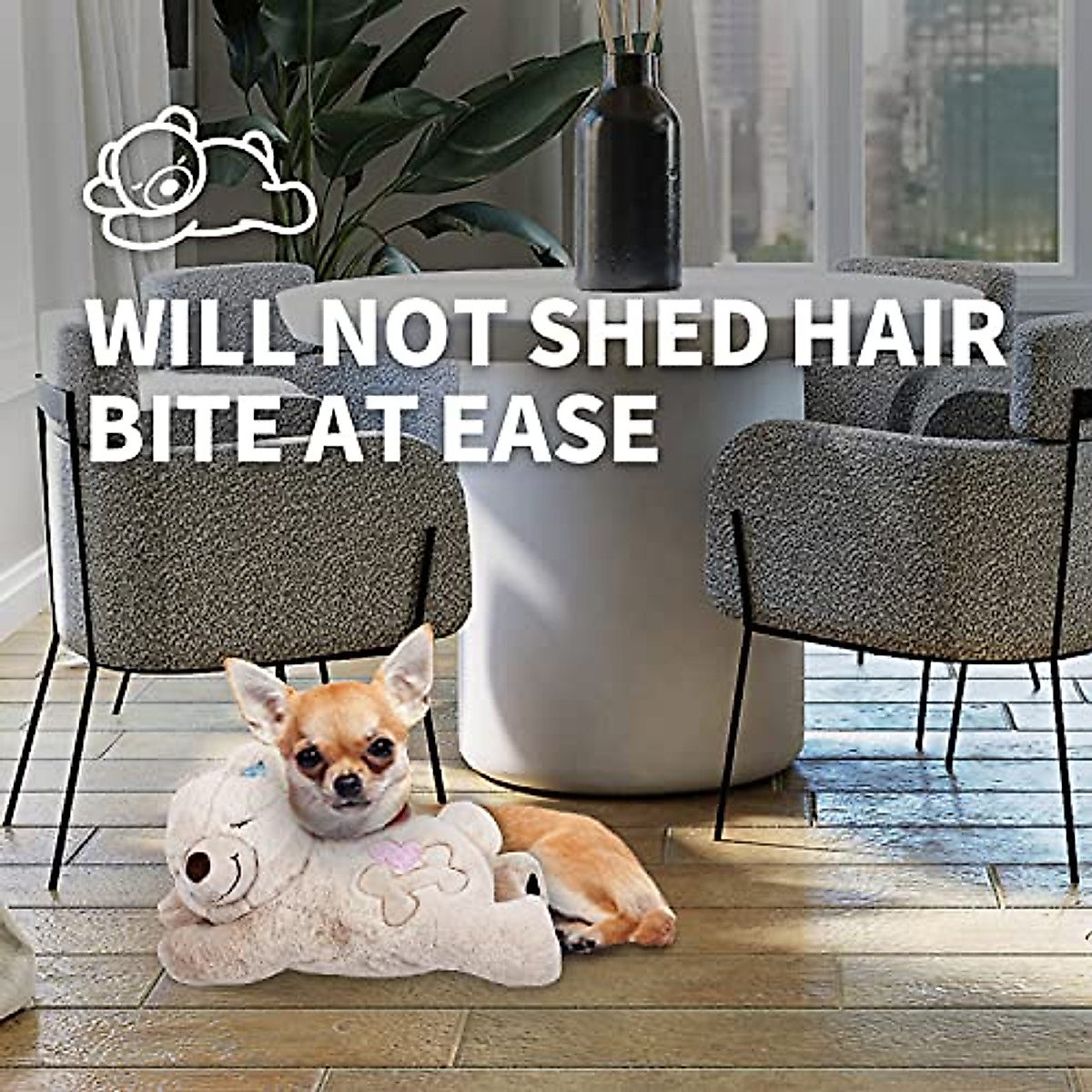 ALL FOR PAWS Dog Heartbeat Plush Toy - Sleep Aid & Warm Comfort Pillow for Puppy Crate, Stuffed Animal Dog Toy for Small Dogs
