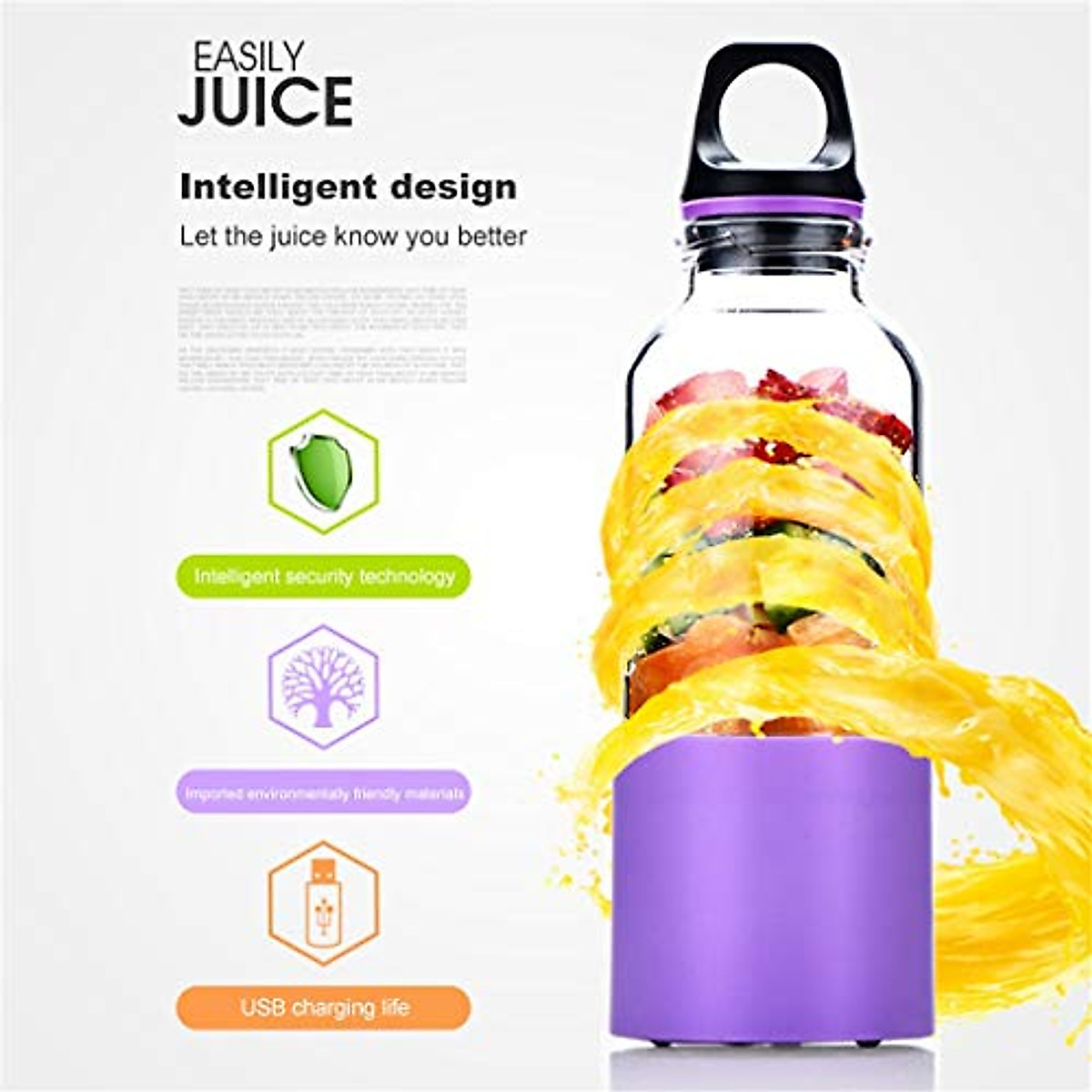 500ml Portable Blender Mini Electric Juicer Cup Orange Maker Smoothie Blender Juice Extractor Vegetables Fruit Mixer