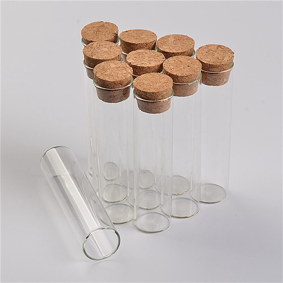 22120mm 30ml Empty Glass Transparent Clear Bottles with Cork Stopper Glass Vials Jars Storage Bottles Test Tube Jars 24pcs (24, 30ml)