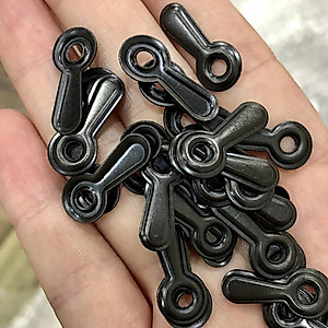 100 Pieces Black Frame Picture Turn Button with 100 Pieces Screws Frame Turn Button Use for Hanging Photos Frame Photos Drawing