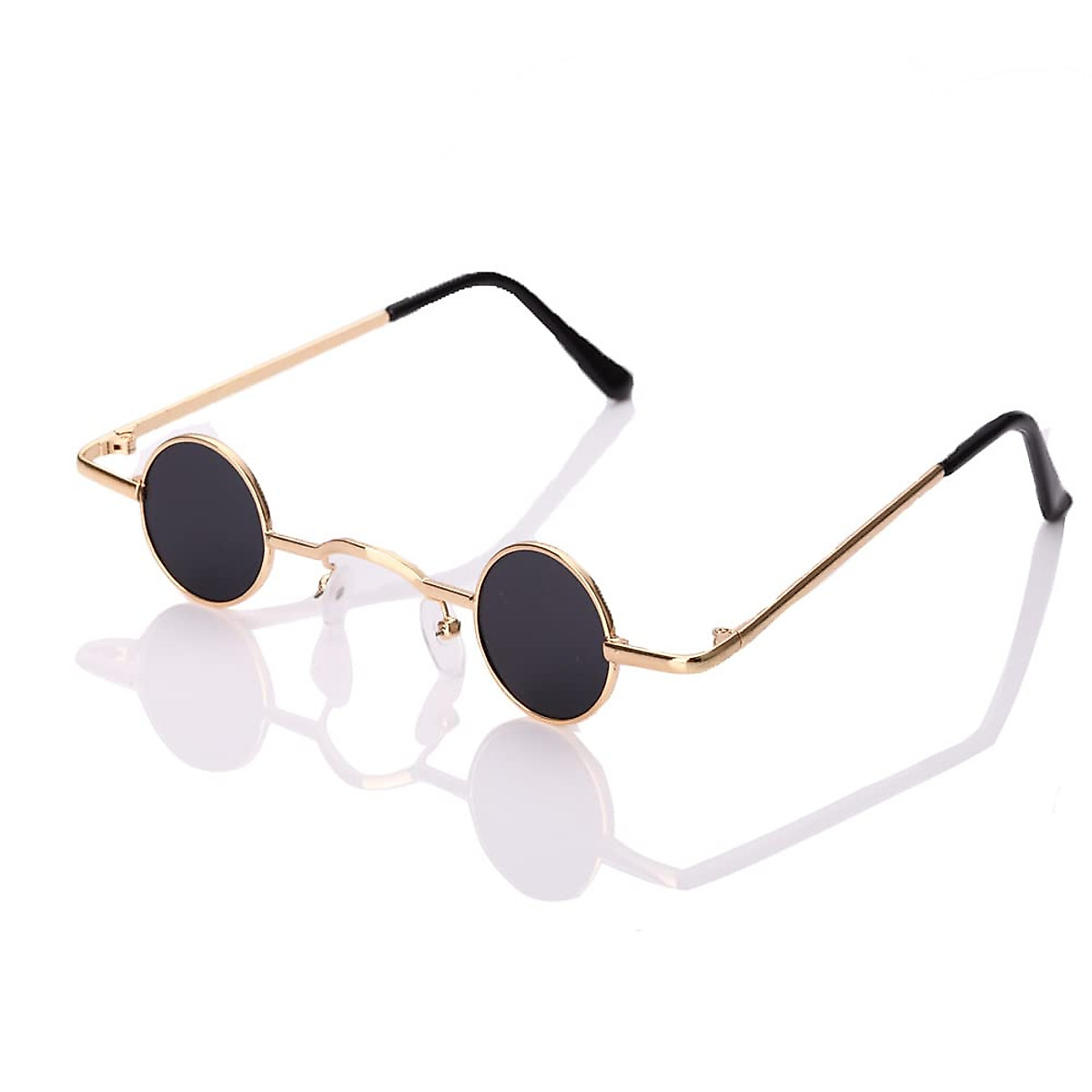 JUFORHQC Retro Glasses Out-of-The-Ordinary Sunglasses with Extremely Small Lenses Unisex