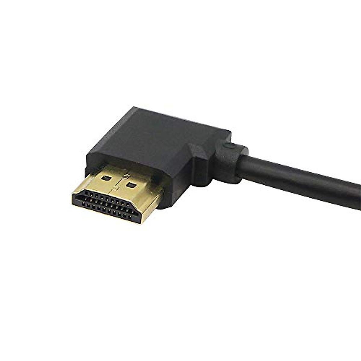 SinLoon Gold Plated High Speed 90 Angle Right HDMI Male to Left HDMI Male Adapter Cable Supports Ethernet, 3D and Audio Return (0.3M 2Pack LL-LL)