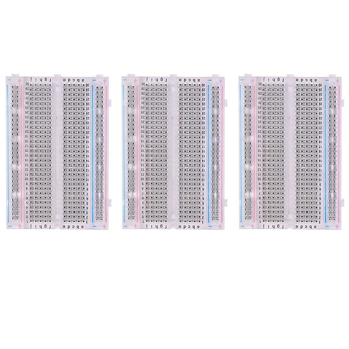 Treedix 3pcs Transparent Plastic Mini Solderless Breadboard 400 Tie Experiment Mini Breadboard for arduino 83 * 55 * 8.5mm