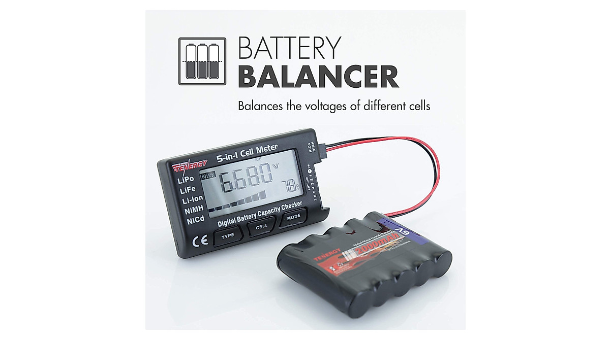 Tenergy 5-in-1 Battery Checker & Lipo Storage Bags