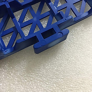 12 Pack Modular Interlocking Cushion 11.5" x 11.5" Mat Floor Tile Mats Drain Pool Patio Balcony Yard Pet Area Washer Pad(Blue)