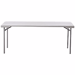 Office Star Resin Multipurpose Rectangle Folding Training Table for Home or Office, 5.87 Feet Long