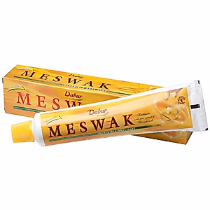 Dabur Meswak Toothpaste - Fluoride Free Toothpaste, Natural Toothpaste for Oral & Gum Health, Toothpaste for Dental Care. Natural Toothpaste with Miswak Essence, Daily Toothpaste for Oral Care