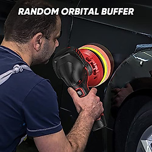 Avhrit Cordless Buffer Polisher kit 6 Inchs with 2 Battery & 6 Variable Speed Used for Car Detailing/Waxing