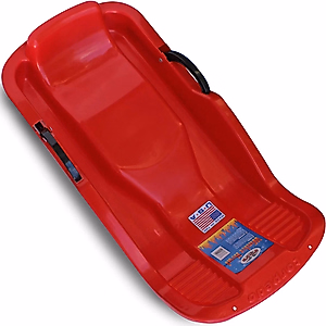 Flexible Flyer Winter Heat Snow Sled. Plastic Sno Slider Bobsled, 38 x 18 x 7 inches
