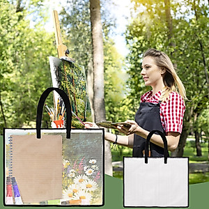 Jucoan 5 Pack 19x25 Art Portfolio Bags, Large Clear Portfolio Folder for Artwork, Waterproof Poster Storage Bags with Handles for Drawing Board, Teachers, Classroom, Studio