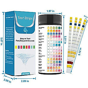 16 in 1 Water Test Kits,100 PCS Drinking Water Testing Strips,Tap and Well Water Test Strip Quick & Easy Testing for pH, Lead, Chlorine, Hardness,Nitrate,Iron,Copper and More