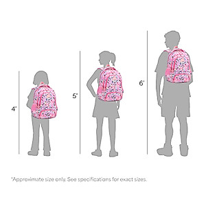 MYGOO Elementary School Backpack for Girls | Doubleday Collection | 17" Unicon Pink Design | Tailored for Young Teens