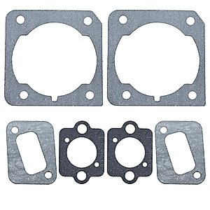 AUMEL Cylinder Muffler Carburetor Gaskets Kit 2Pcs for Husqvarna 340 345 350 346XP Chainsaw 503862501, 503894401
