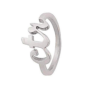 J102 Size 7.5 Stainless Steel Cursive Medium Ring Mormon One Moment In Time LDS CTR