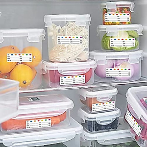 500 pcs Food Labels, Freezer Labels Removable 1x 3 Inches Food Storage Stickers, Easy Clean Leaves No Residue, Writable, Not Blurry, Waterproof Oil Resistant. 2 Rolls, STARLIBOO.