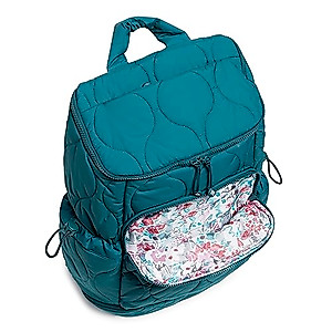 Vera Bradley Featherweight Commuter Backpack Travel Bag, Peacock Feather