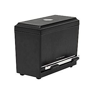 Mind Reader Anchor Collection, One Touch Straw Dispenser, Countertop Organizer, Black 4.5 x 9.25 x 7