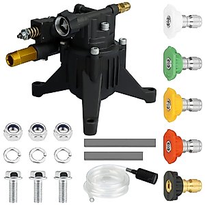 Hurotoms 7/8" Shaft Vertical Anodized Pressure Washer Pump-3300 PSI @ 2.5 GPM-Universal Pump for Most Brands of Gas Engine Power Washer Machine