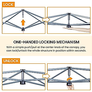 Yaheetech 12x12 Pop Up Canopy Easy Set-up Tent, Portable Outdoor Canopy Instant Tent, Heavy Duty Commercial Gazebo with Wheeled Carry Bag & 4 Sandbags for Home, Party & Outdoor Activities, White