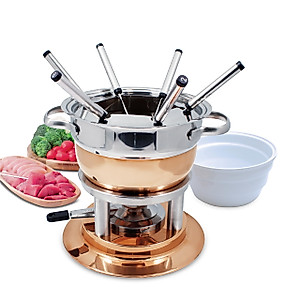 Swissmar Lausanne 11 Piece Copper Plated Fondue Set