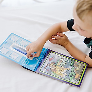 Melissa & Doug On The Go Water Wow! Reusable Water-Reveal Activity Pad – Dinsoaur Books, Stocking Stuffers, Arts And Crafts Toys For Kids Ages 3+