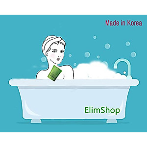 Genuine Korean Exfoliating Bath Washcloths Scrub Glove for Body / Premium Rayon Korean Skin Italy Towels Mitt (4pcs - Green)