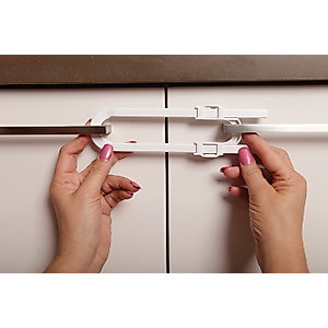 Dreambaby Cabinet Glide Lock Extra Long - Extra Long - Baby Safety Locks (6 Pack)