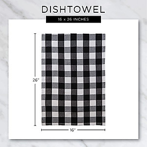 DII Basic Terry Collection Windowpane Dishtowel Set, 16x26, Spice, 4 Count