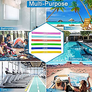 FRYPLS Beach Towel Bands,Durable UV-Resistant Silicone Towel Holder Clips Accessories for Summer Vacation,Suitable for Most Size of Chairs,Not Easy to Break(6 Pack)