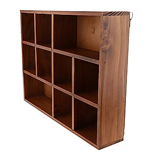 ＫＬＫＣＭＳ Hanging 10 Grid Wall Shelf for Trophy Photo Frames Collectibles Display