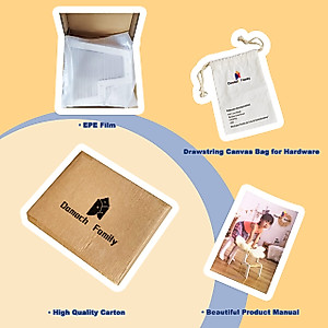 Damoch Family™ Wooden Toddler Step Stool for Kids,Two Step Children Potty Stool,Bathroom&Kitchen Non-Slip Dual Height (Grey+Natural)