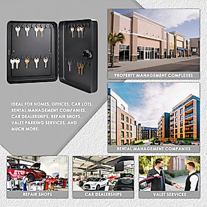 BARSKA 36 Position Key Safe with Combination Lock Black, Medium