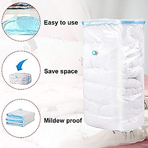 Plastic Transparent Storage Bag Vacuum Sealed Compressed Organizer Package Bag, 40*50cm