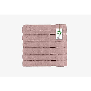 A1HC Towels Cotton Washcloths Set 100% Organic Cotton, GOTS Certified Premium Quality Face Cloths, Feather Touch Technology Highly Absorbent and Soft Feel Fingertip Towels, Pack of 6