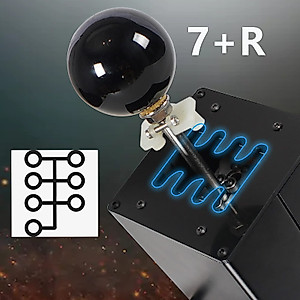 Htostar Racing PC USB Simulator Racing Shifter Compatible with G29 G27 G25 G920 T300RS/GT Steering Wheel Sequential H Gear Shifter Compatible with ATS ETS Dust WRC Sim Racing Games 7+R Black