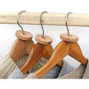 bcwholesale Cedar Fresh Red Cedar Wood Rings for Hangers | Set of 24 Brown