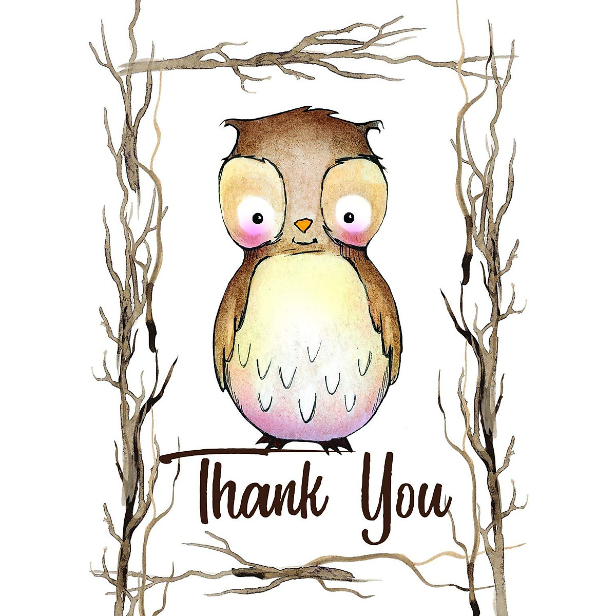 A Paper Smile Woodland Animal Thank You Cards Boxed Set 35 Note Cards