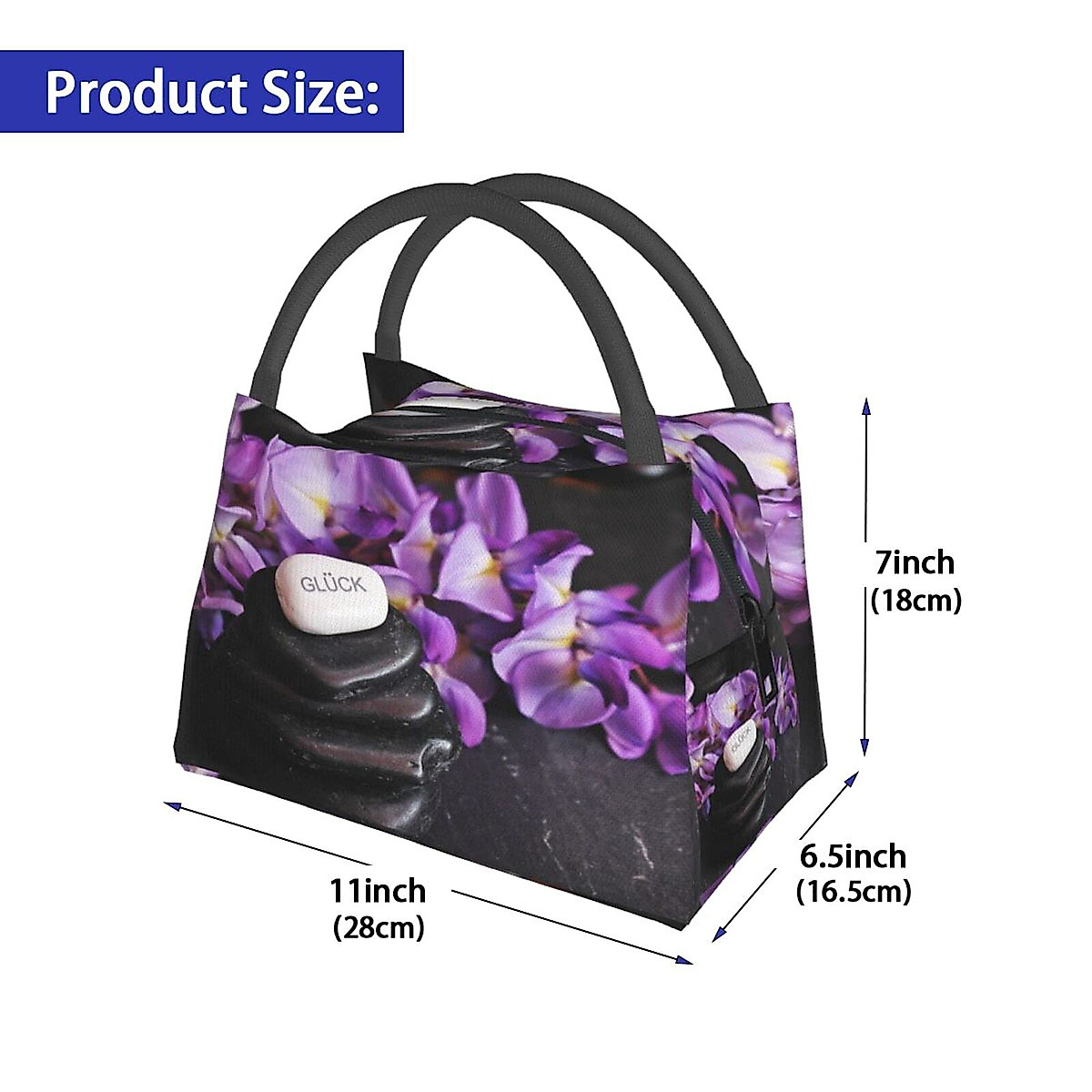 Stones pebbles relaxation layered stacking stone tower Lunch bag picnic bag sundries bag shopping bag portable insulation bag kitchen family